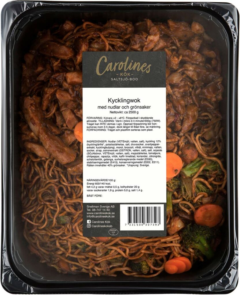 Kycklingwok med grönsaker 2,5 kg - Carolines Kök